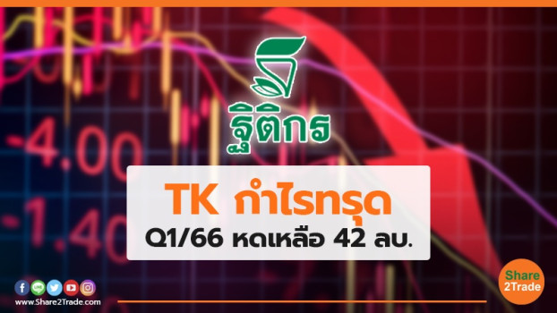 TK กำไรทรุด Q1/66 หดเหลือ 42 ลบ. | Share2Trade